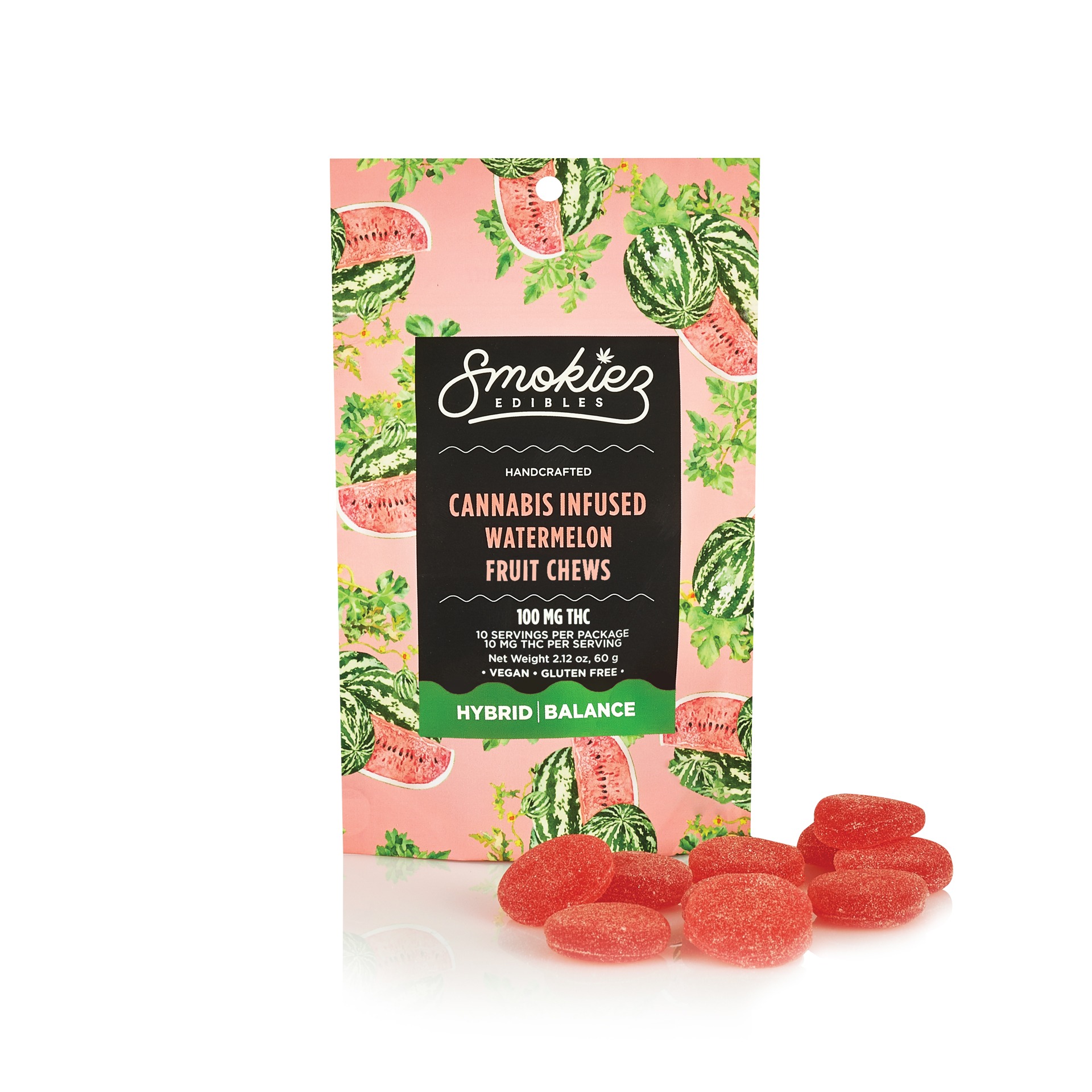 Smokiez Edibles: Watermelon Hybrid 100mg THC Fruit Chews - Arizona | Leafly