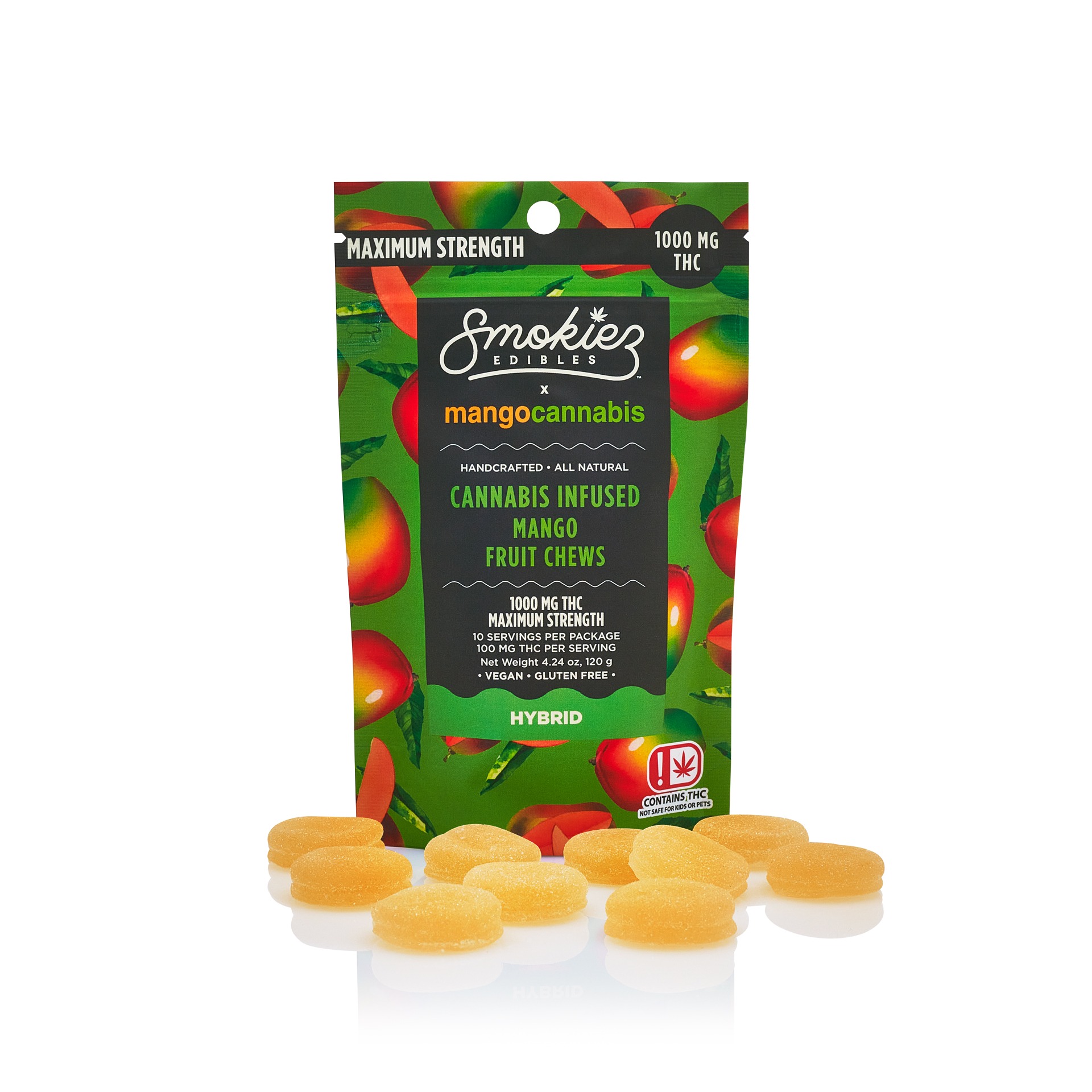 Smokiez Edibles: 1000mg THC Mango Fruit Chews A Mango Cannabis ...