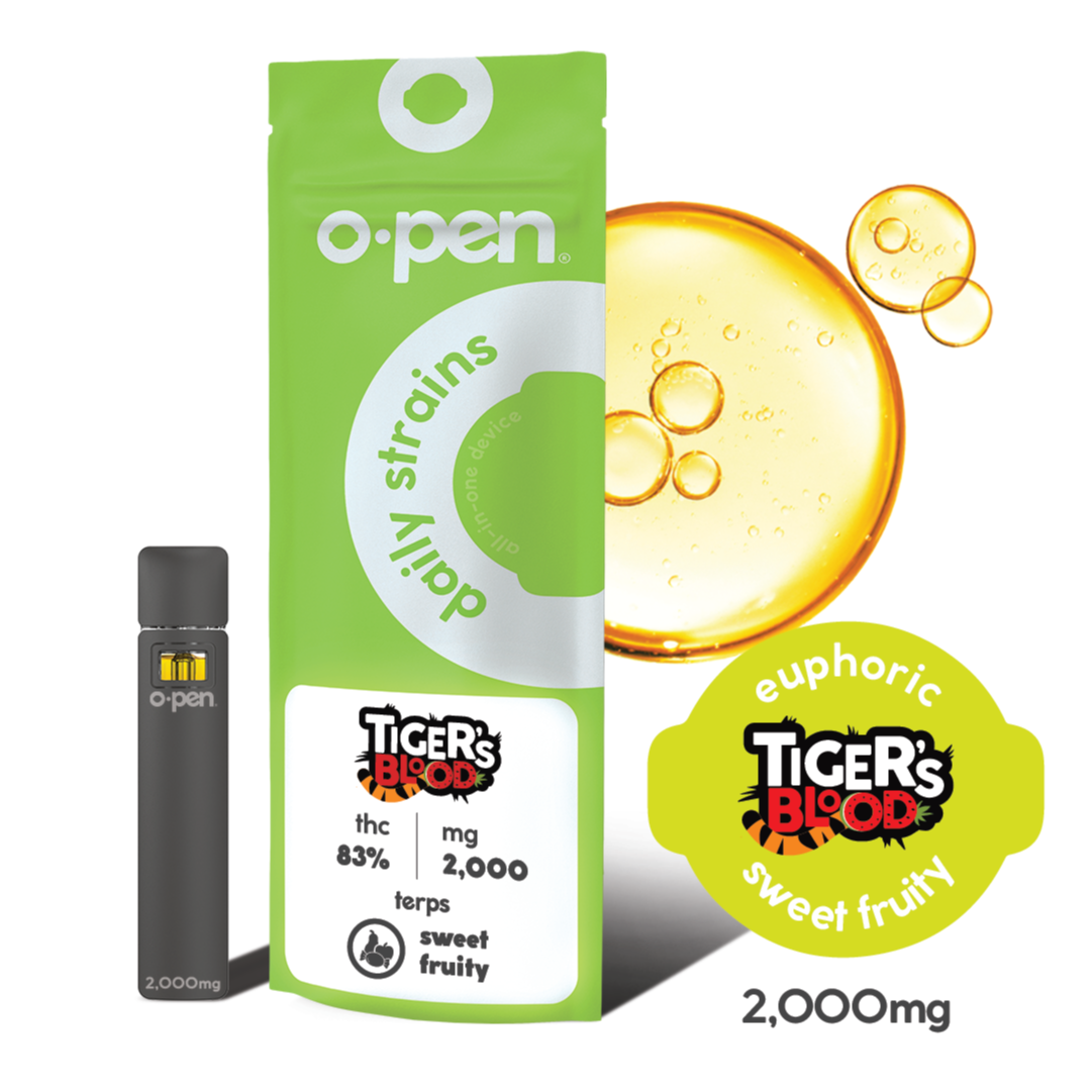 O.pen: O.pen Daily Strains - Tiger's Blood (Euphoric) - 2000mg AIO | Leafly