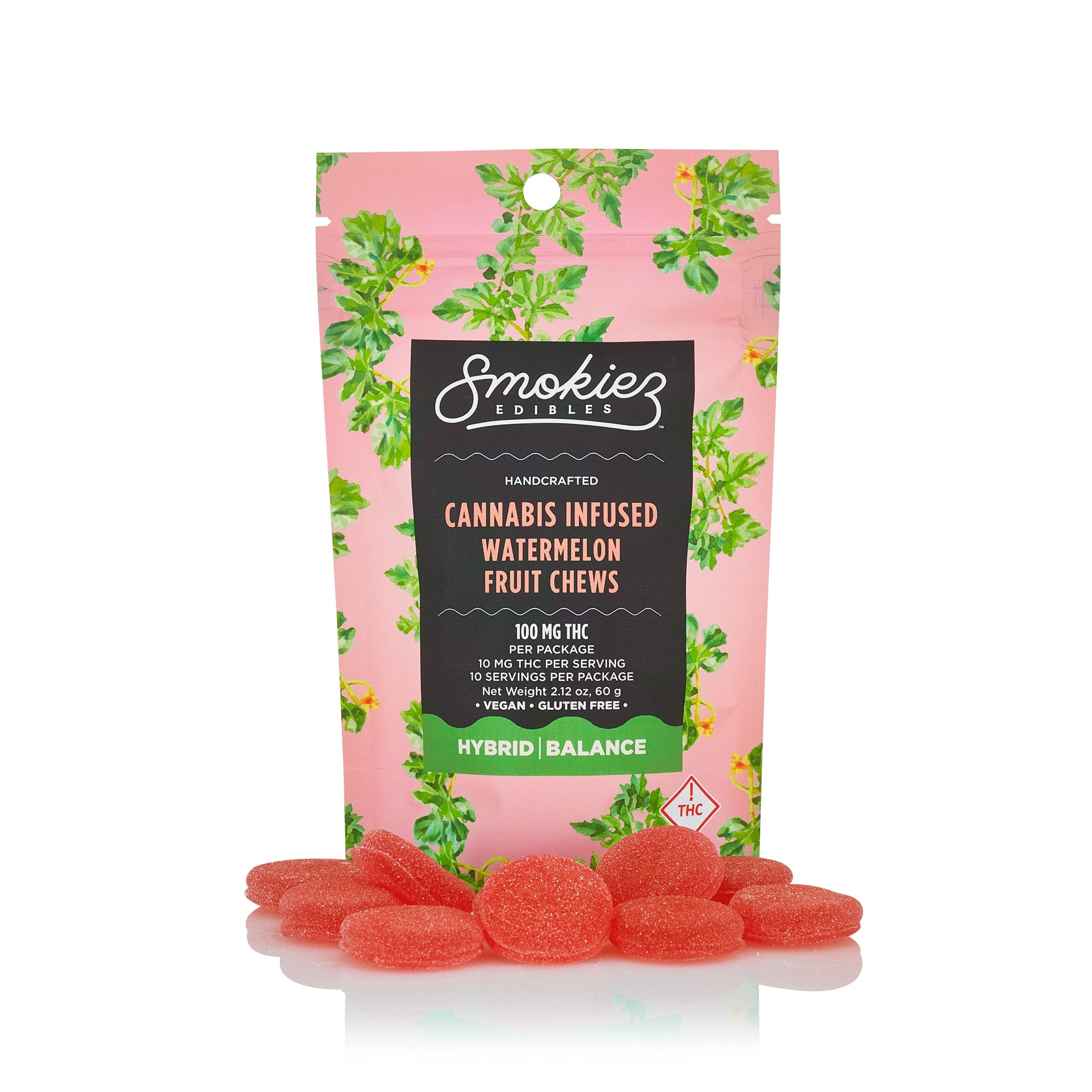 Smokiez Edibles: Watermelon Hybrid 100mg THC Fruit Chews - Illinois ...