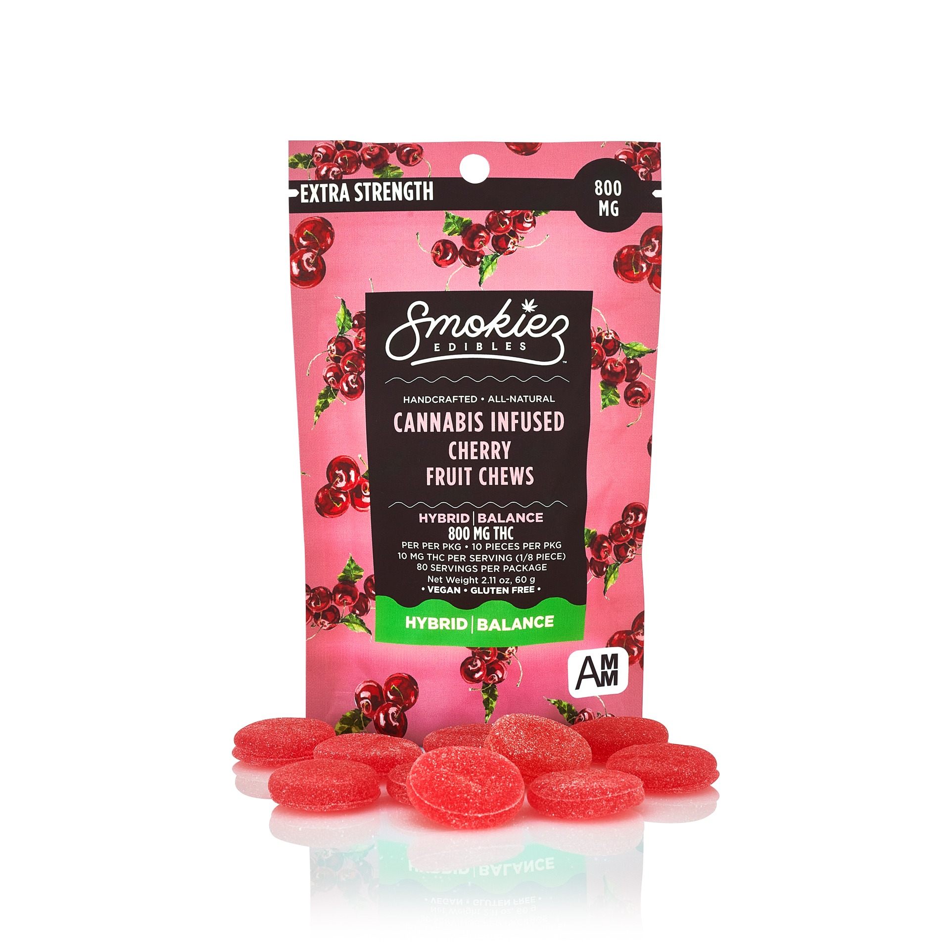 Smokiez Edibles: Extra Strength Cherry Fruit Hybrid 800mg THC Fruit ...