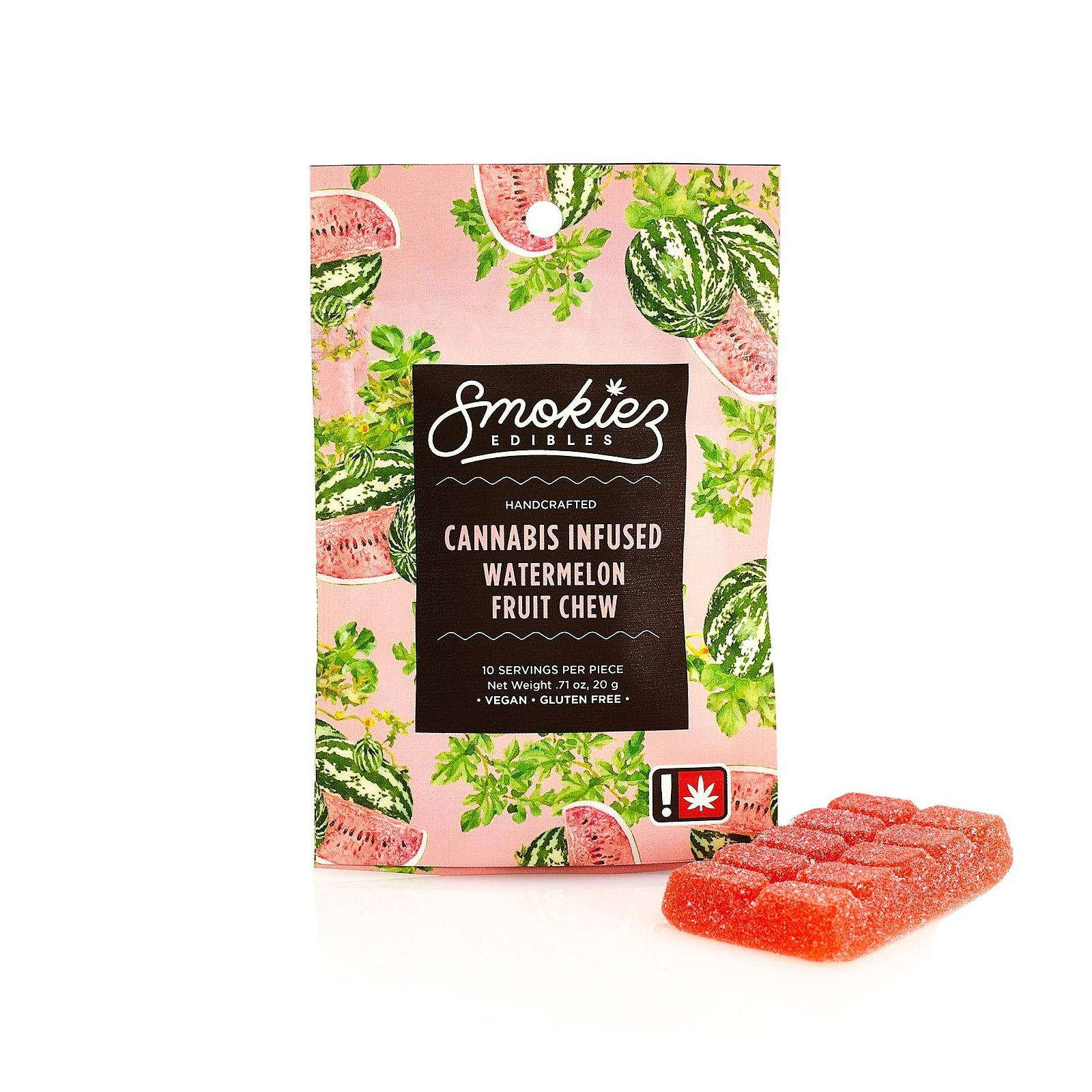 Smokiez Edibles: Watermelon Hybrid 100mg THC Scored Single Piece Fruit ...