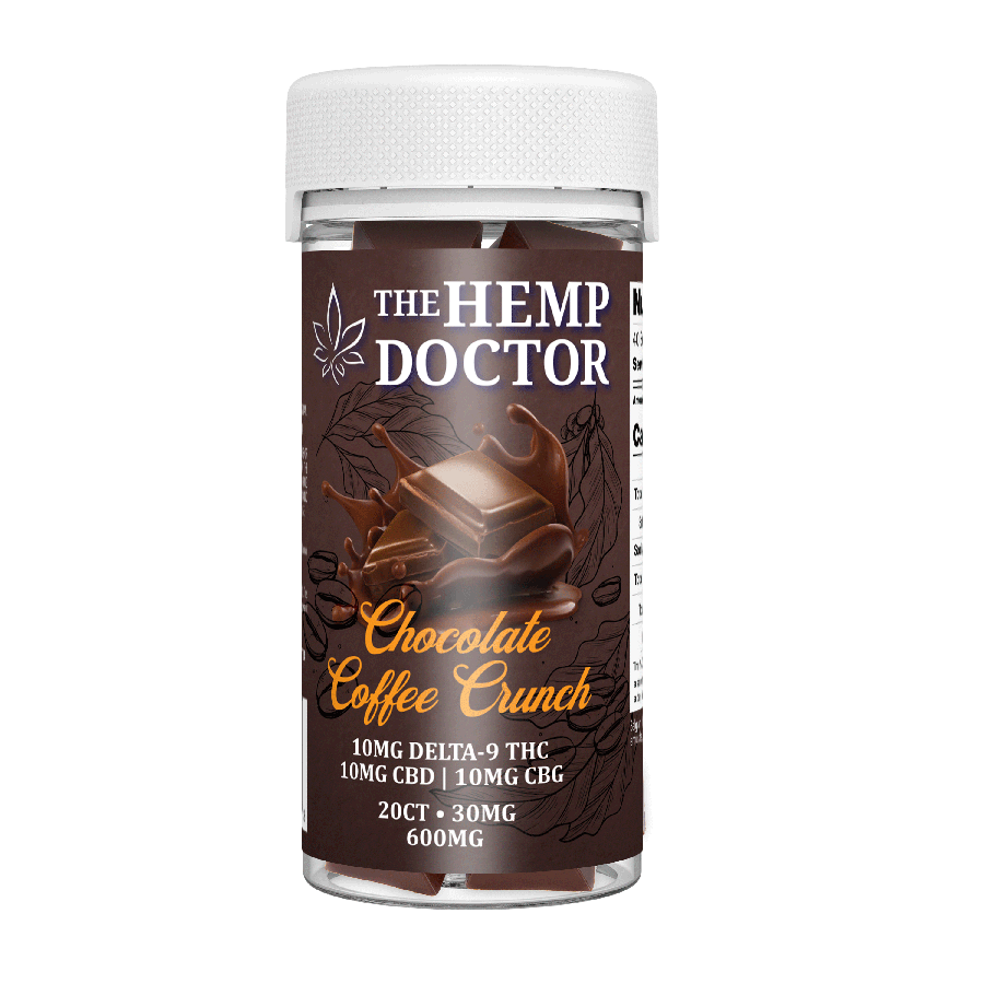 The Hemp Doctor: 1:1:1 D9/CBD/CBG Coffe Crunch Chocolate | Leafly