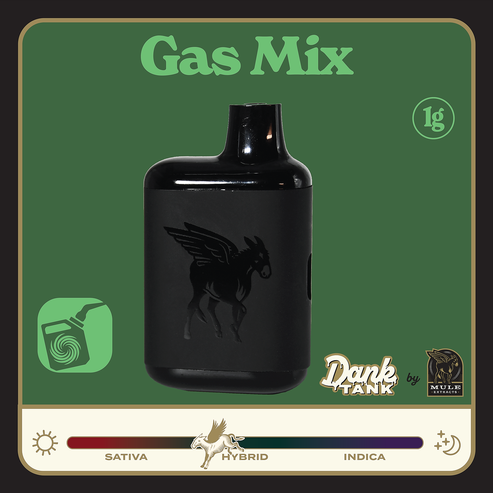 Mule Extracts: 1g Dank Tank Pure Live Resin - Gas Mix 90.7% (Hybrid ...