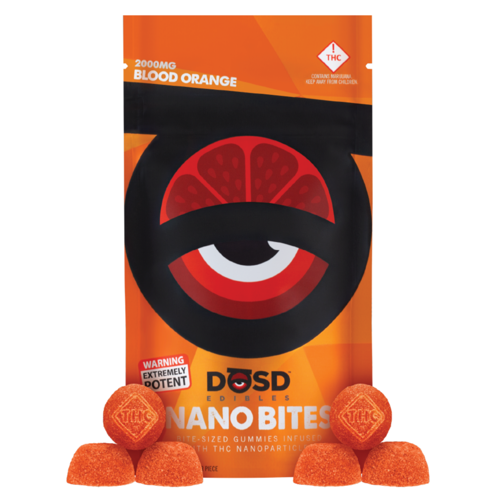 DŌSD Edibles: Nano Bites - Blood Orange 2000mg (Indica) | Leafly