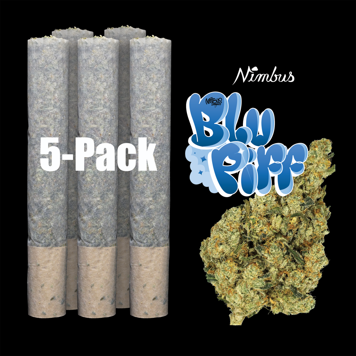 Nimbus Cannabis Co.: 1.0g Cannon (5 pack) - Blu Piff | Leafly