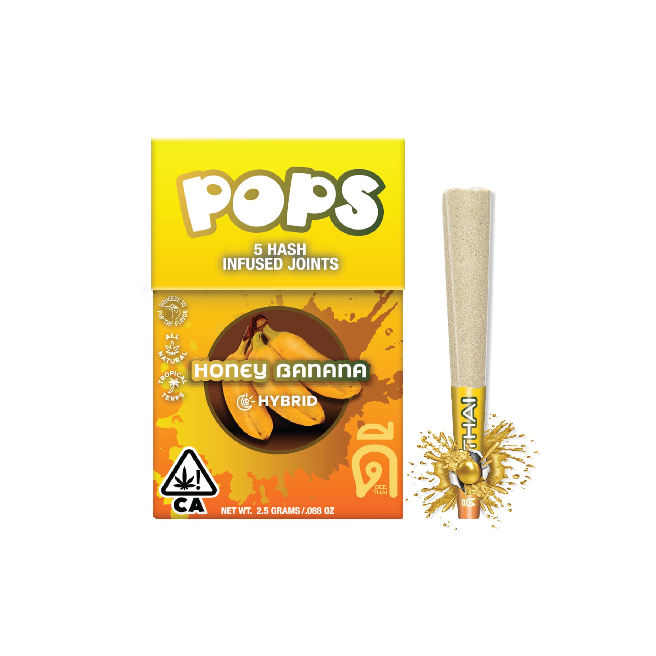 Dee Thai: Dee - Infused Preroll - 0.5g 5pk - Dee Pops - Honey Banana ...