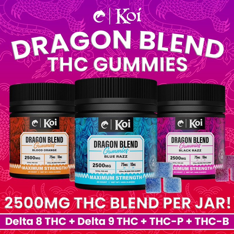 The Green Dragon CBD: Koi Dragon Blend THC Gummies - 2500mg | Leafly