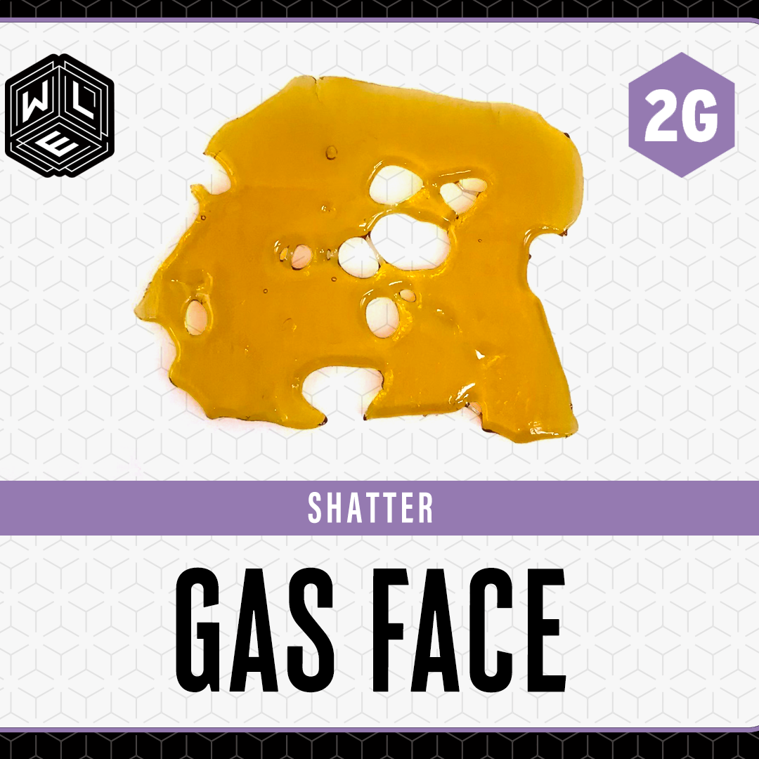 White Label Extracts: Gas Face Shatter 2 Gram | Leafly