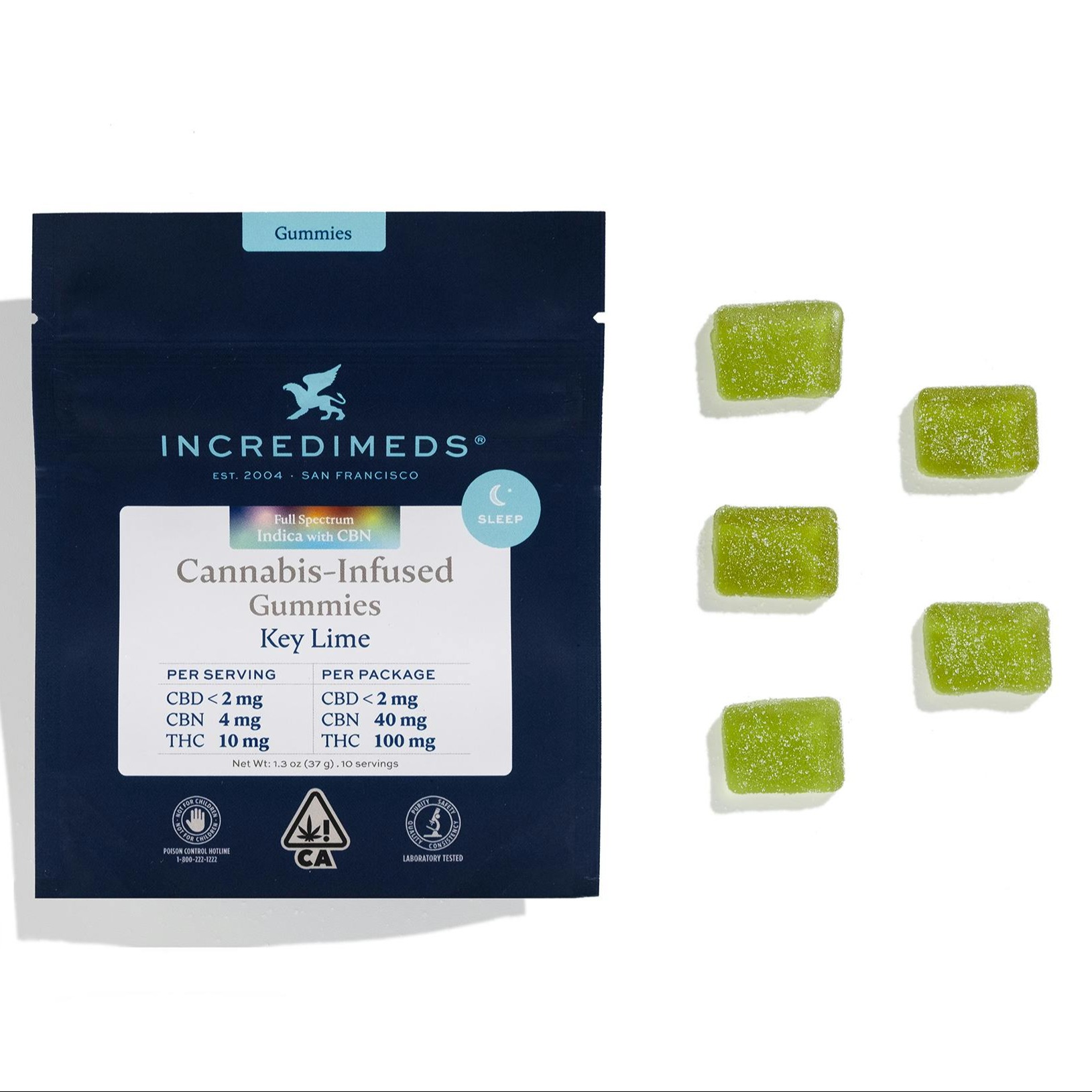 IncrediMeds: Key Lime Indica with CBN Gummies | Leafly