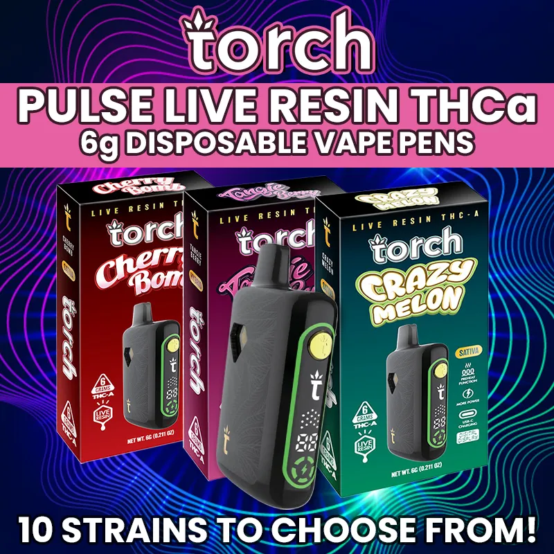 The Green Dragon CBD: Torch - Pulse Live Resin THCa Vape Pens - 6g | Leafly