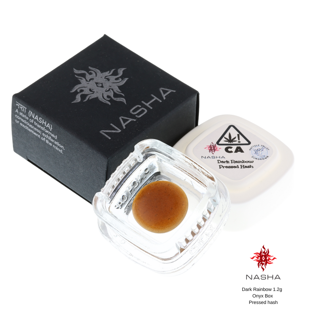 NASHA: Dark Rainbow 1.2g Onyx Pressed Live Hash (Mattole Valley) | Leafly