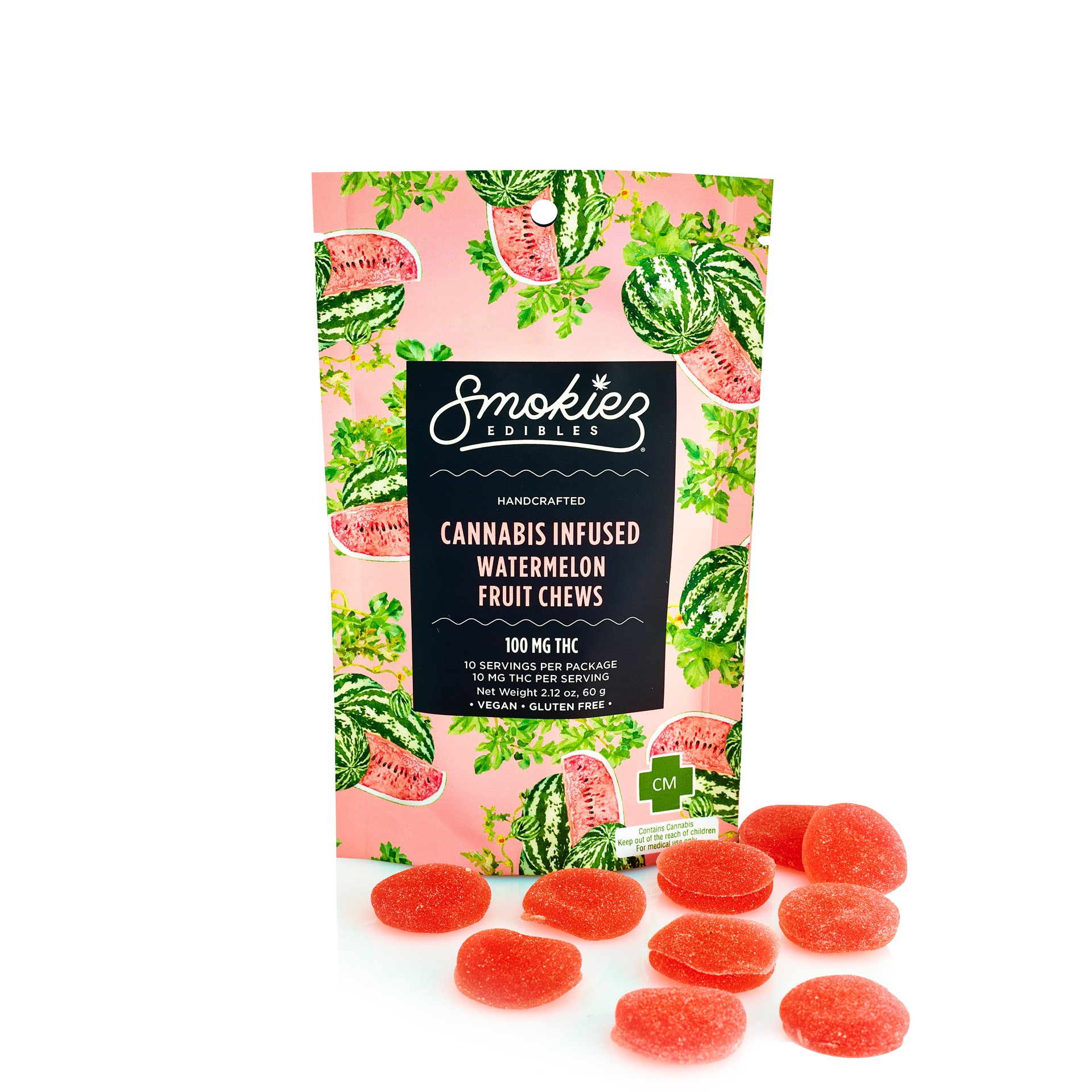 Smokiez Edibles: Watermelon Hybrid 100mg THC Fruit Chews - Puerto Rico ...