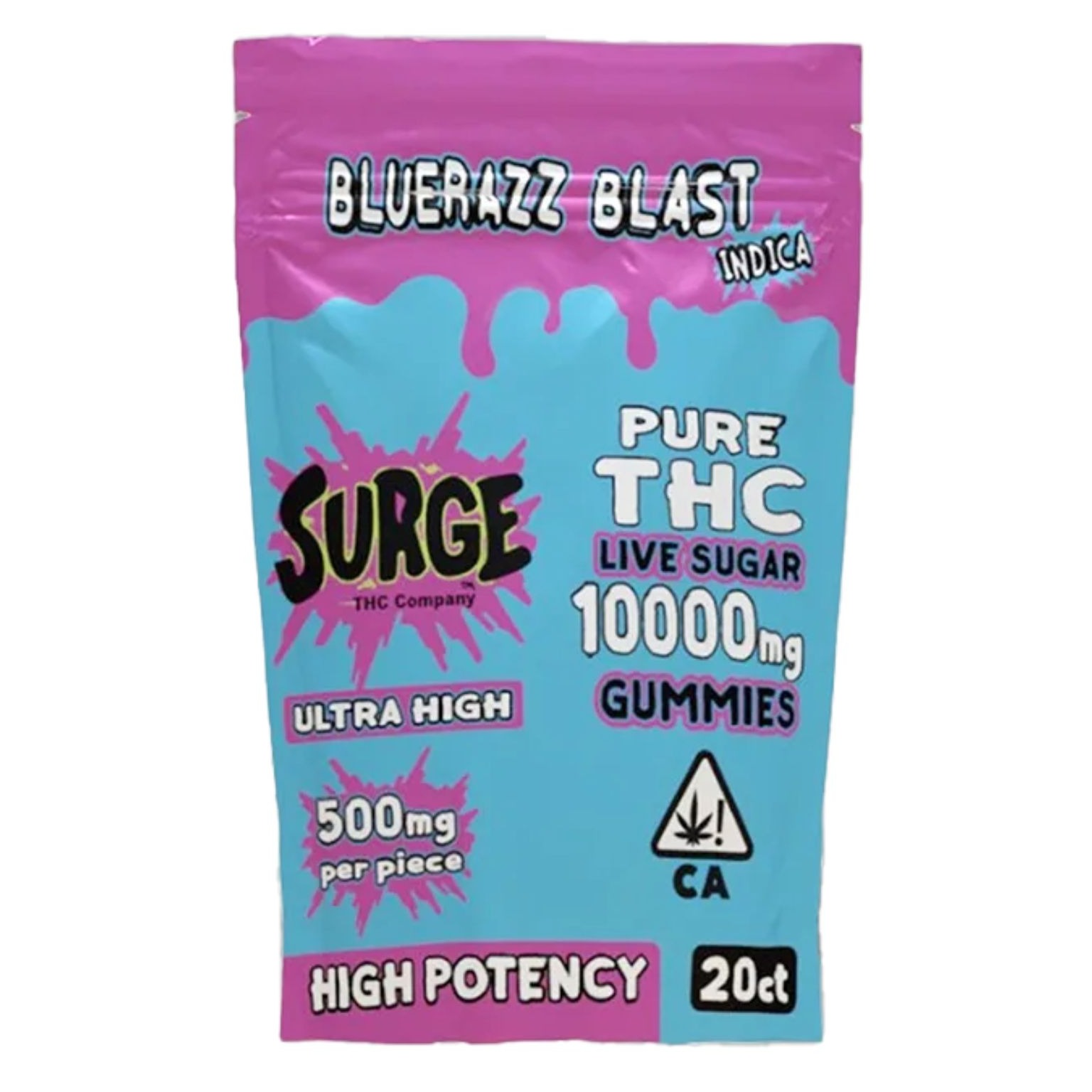 Aventus 8: Surge Pure THC Live Sugar 10000mg Gummies Bluerazz Blast ...