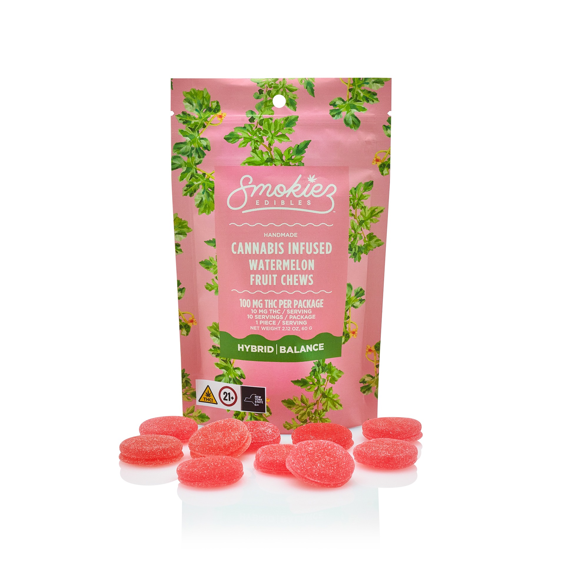 Smokiez Edibles: Watermelon Hybrid 100mg THC Fruit Chews - New York ...