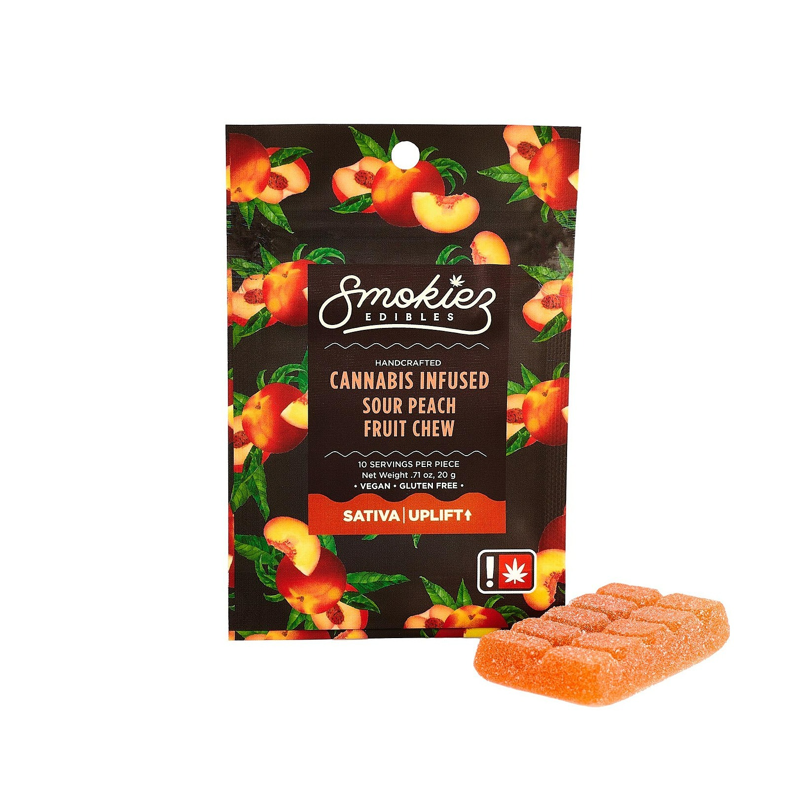 Smokiez Edibles: Sour Peach Sativa 100mg THC Scored Single Piece Fruit ...