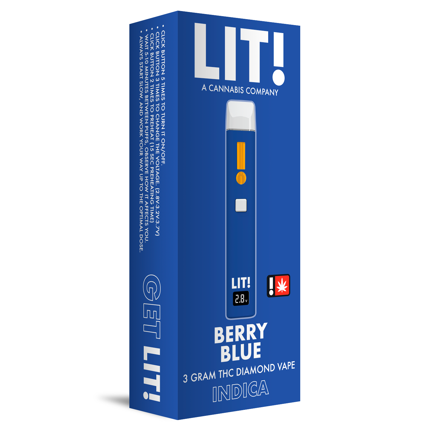 Aventus 8: LIT! THC DIAMOND DISPOSABLE VAPE PEN, 3G BERRY BLUE INDICA ...