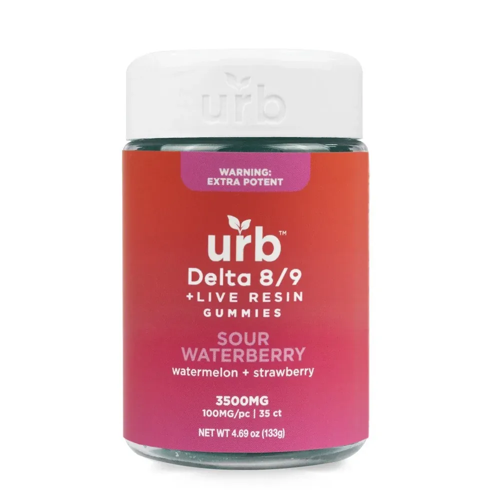 Aventus 8: urb Delta D8/D9 THC Gummies - 3500mg Sour Waterberry | Leafly Aventus 8: urb Delta D8/D9 THC Gummies - 3500mg Sour Waterberry | Leafly