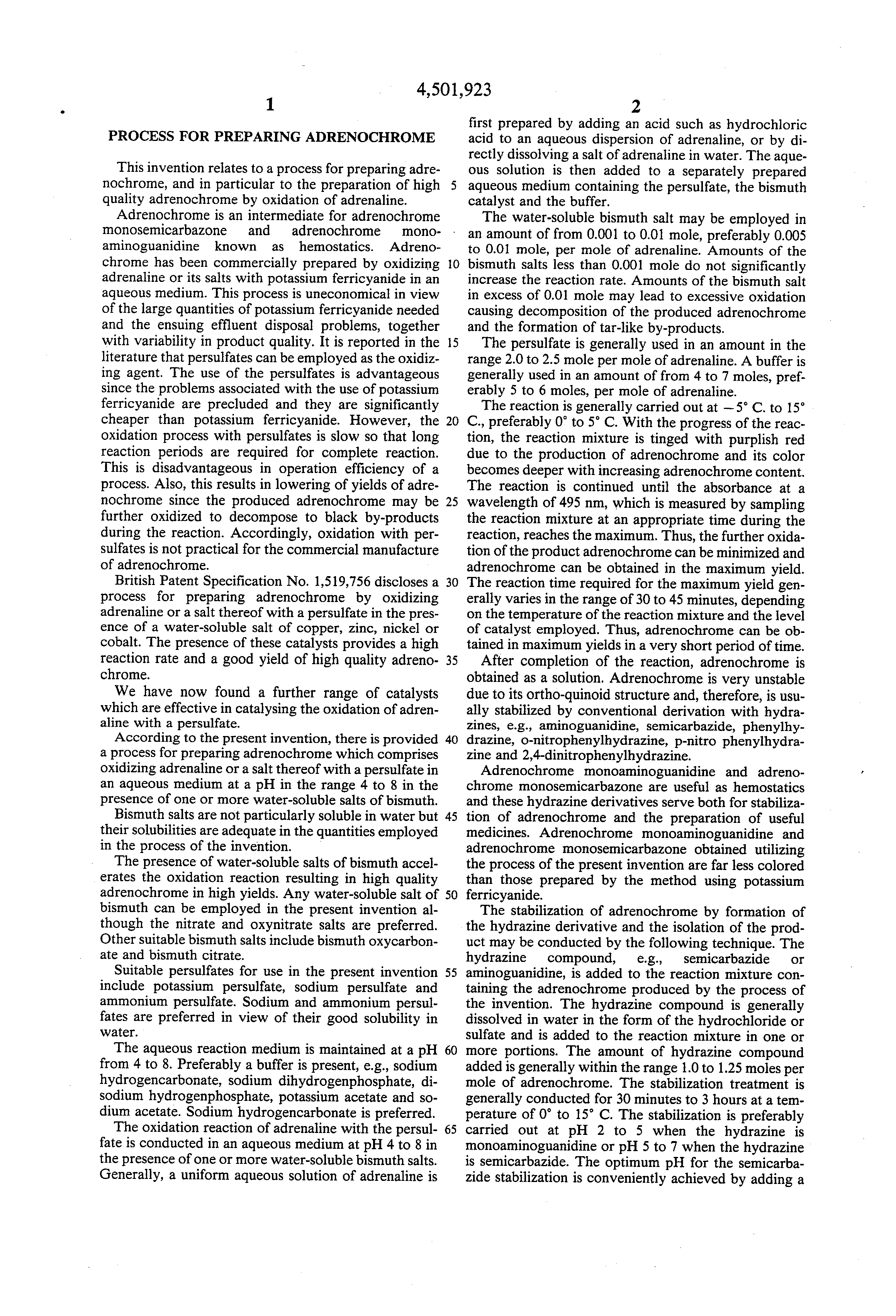 Adrenochrome patent store