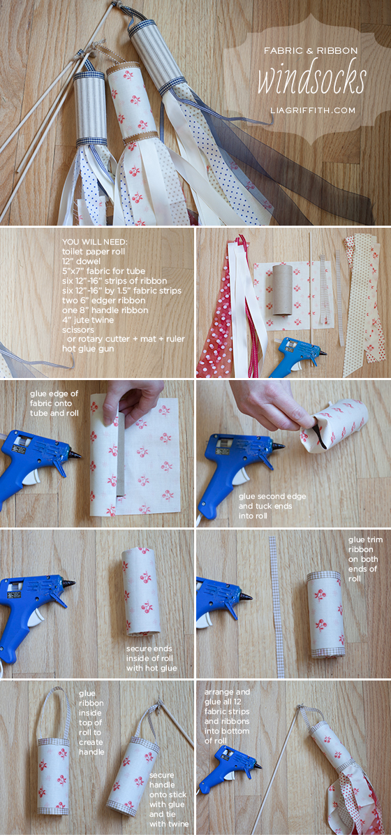 Handmade Windsocks for Fourth of July