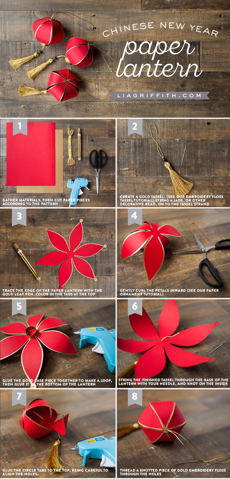 DIY Chinese New Year Paper Lantern Lia Griffith