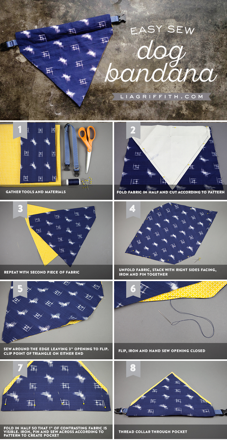 Make An Easy DIY Dog Bandana