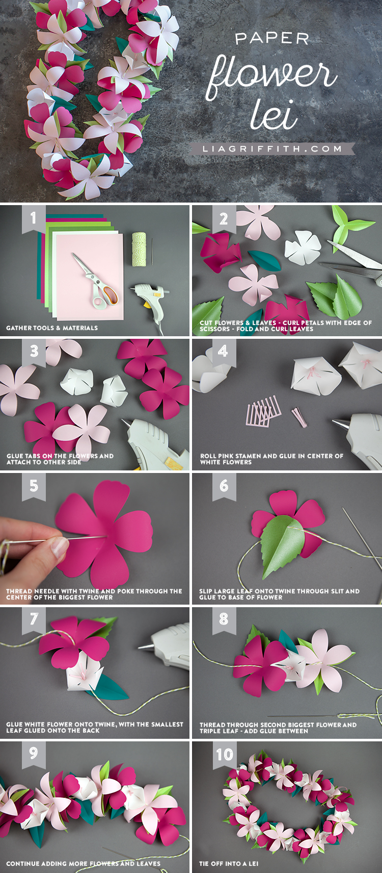 Paper Flower Leaves Template