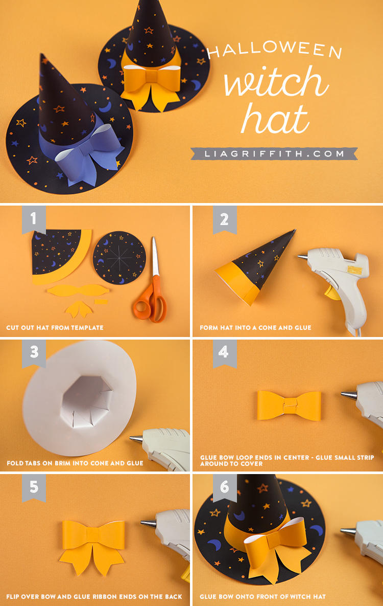 Printable Halloween Party Hats - Lia Griffith
