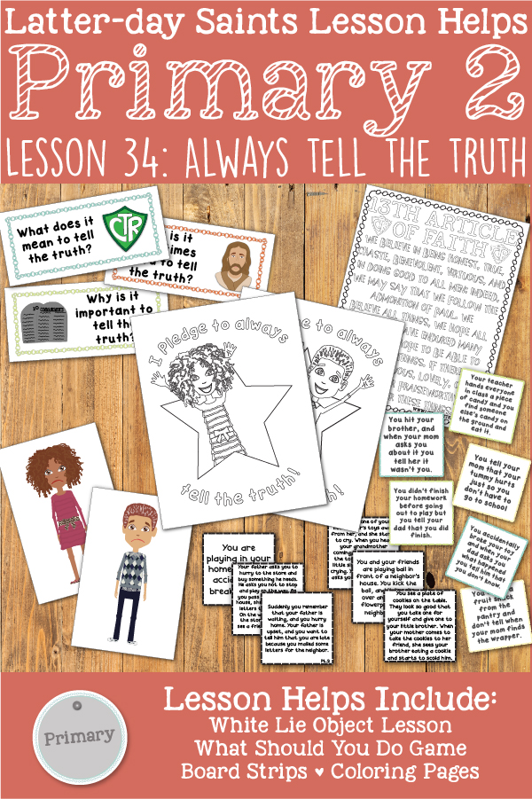 Telling The Truth Coloring Pages