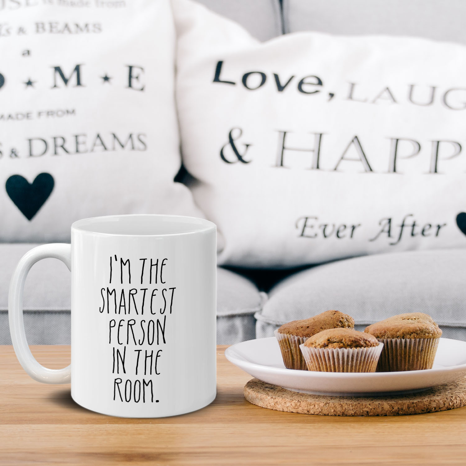 Quotes Text Ceramic Travel Mug Home Tea Coffee Cup With Handgrip, 11 OZ ...