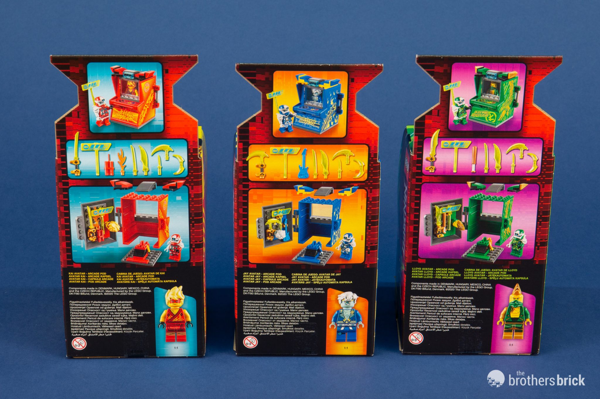 LEGO Ninjago Avatar Arcade Pods: 71714 Kai, 71715 Jay, and 71716 Lloyd ...