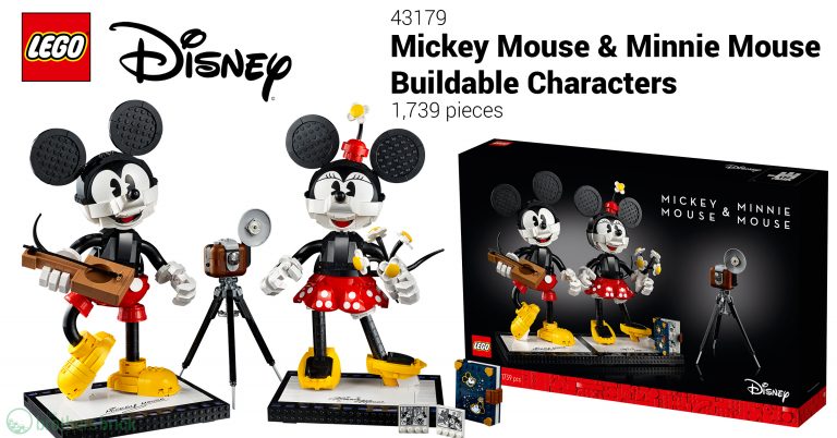 LEGO Disney 43179 Mickey Mouse and Minnie Mouse Buildable Characters ...