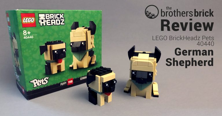 LEGO BrickHeadz Pets 40440 German Shepherd and Puppy [Review] - The ...