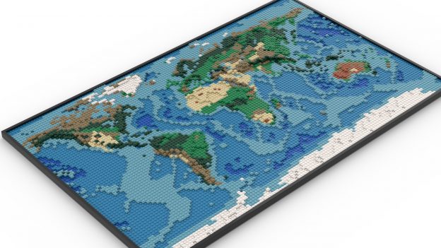 Various interpretations of world maps built with LEGO bricks - The ...