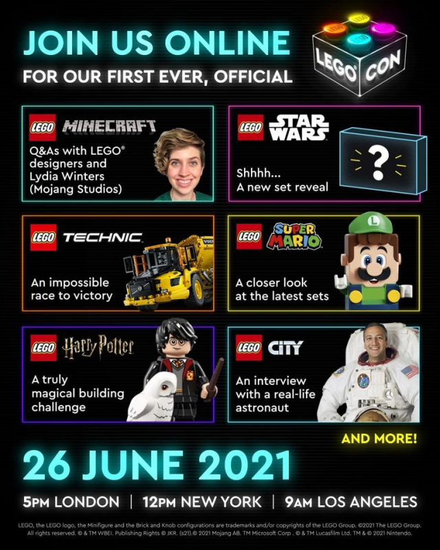 First ever LEGO online fan event LEGO CON to go live on June 26 with ...