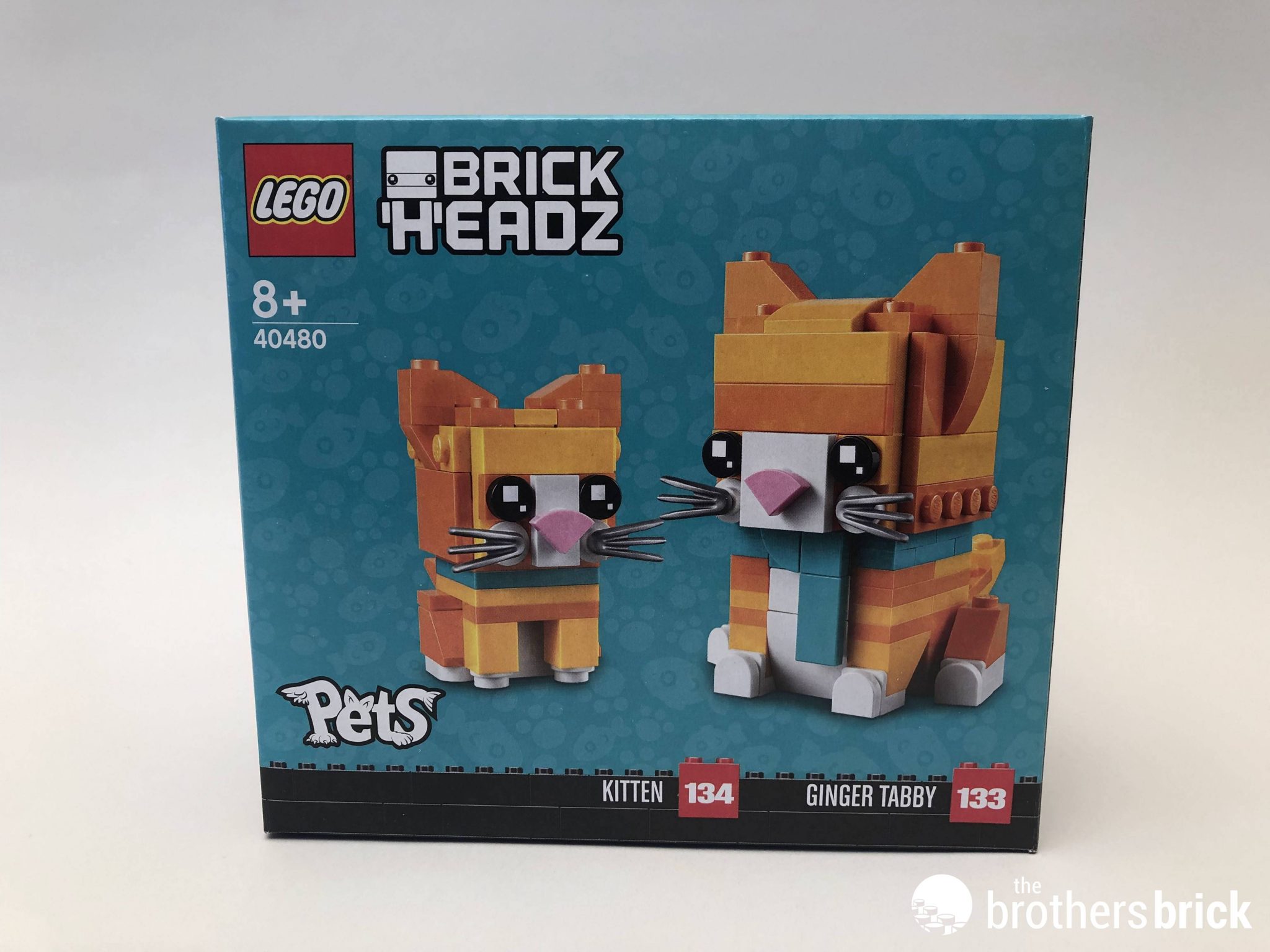 LEGO BrickHeadz Pets 40479 Dalmatian dog and 40480 Ginger Tabby cat ...