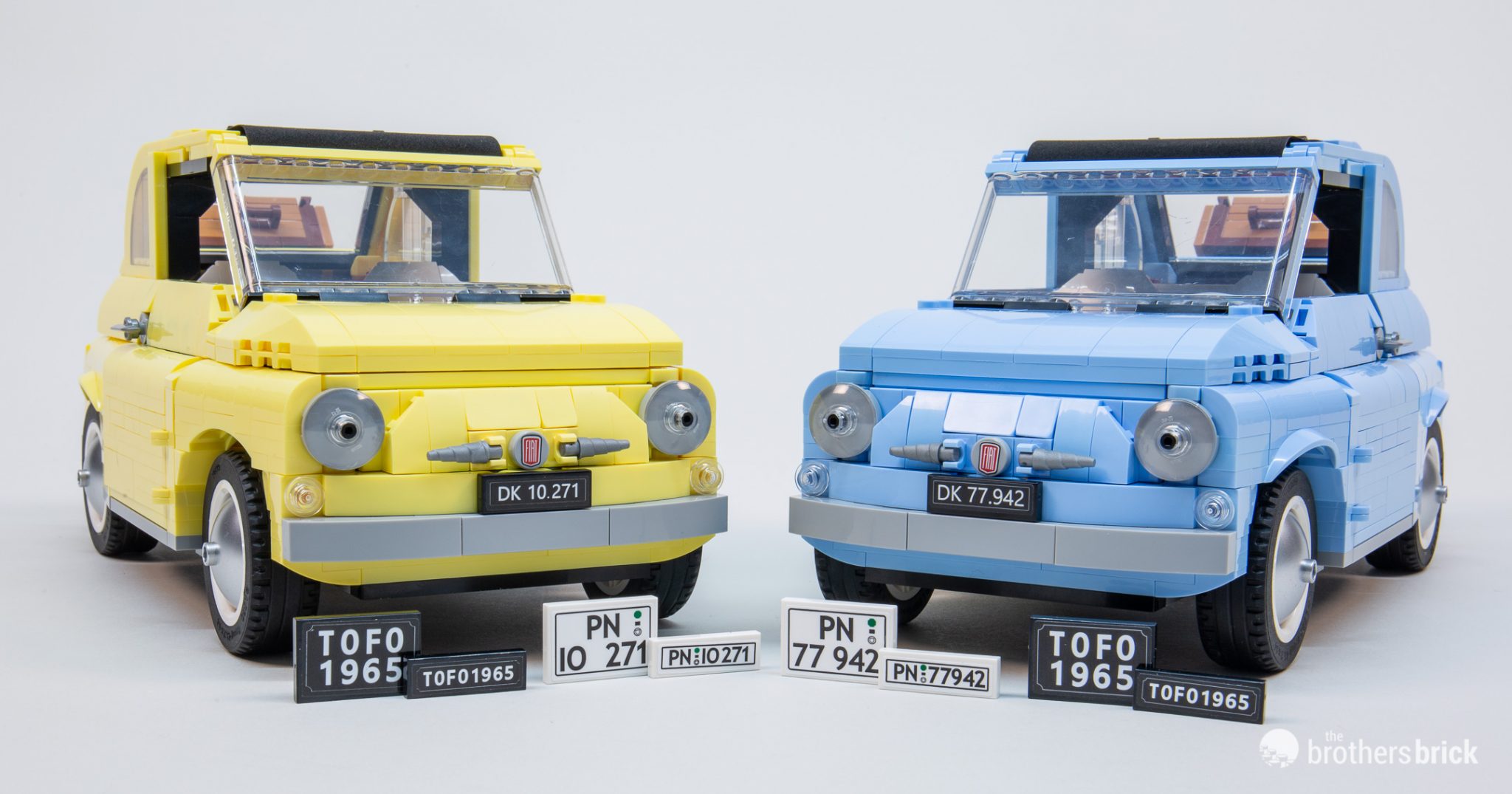 LEGO Creator Expert 77942 Fiat 500 limited edition comparison: blue is ...