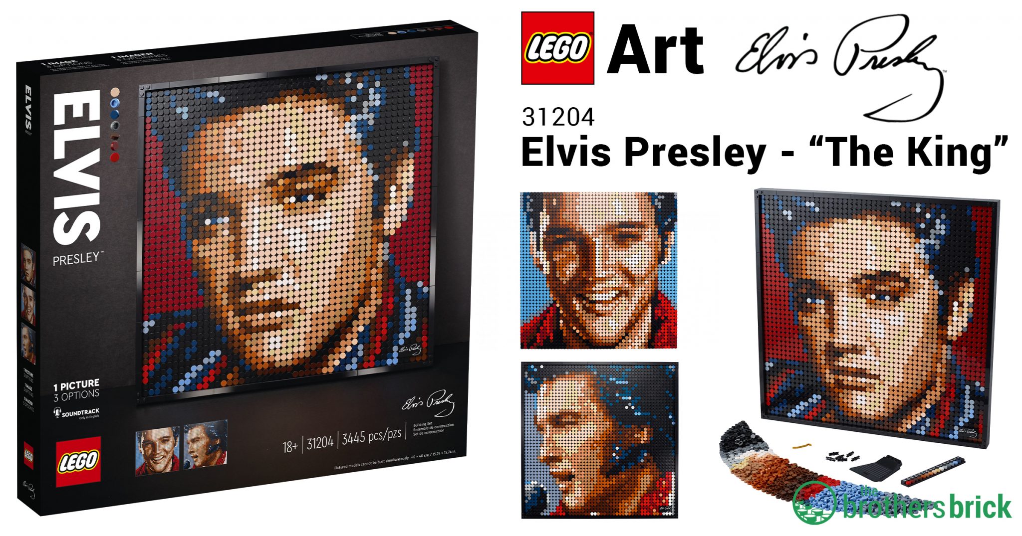 LEGO reveals 31204 Elvis Presley - "The King" as next Art mosaic for ...