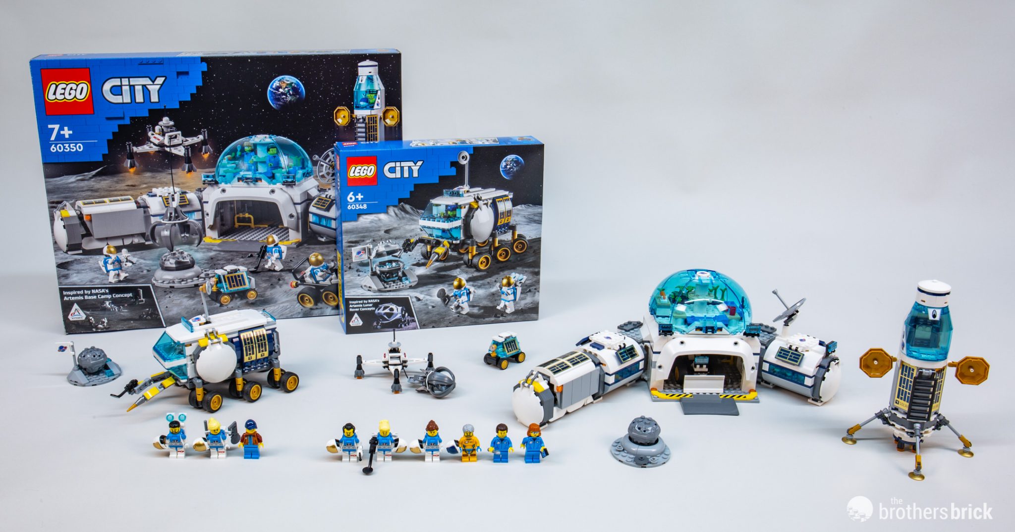 LEGO City Space 60348 Lunar Roving Vehicle 60350 Lunar Research Base ...