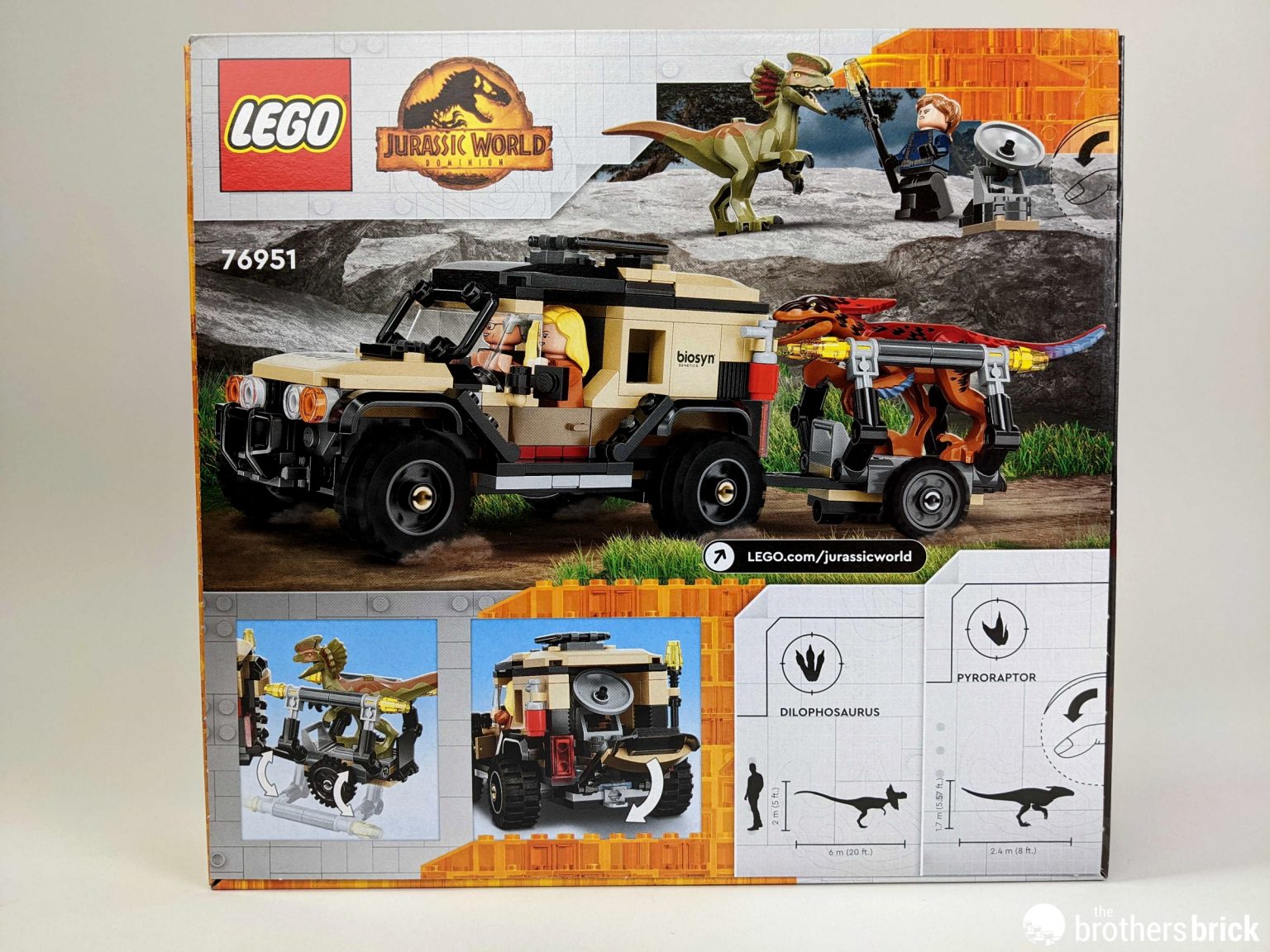 LEGO Jurassic World Dominion 76951 Pyroraptor & Dilophosaurus Transport ...