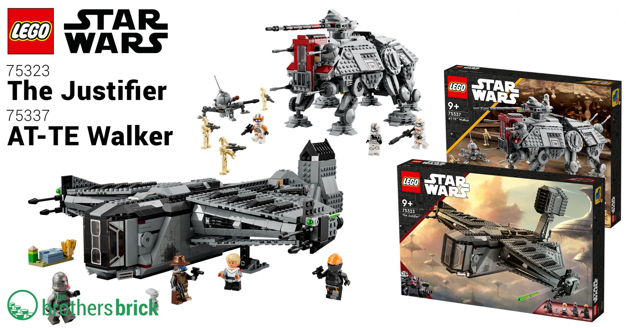 LEGO Star Wars 75323 The Justifier & 75337 AT-TE Walker - TBB Cover ...