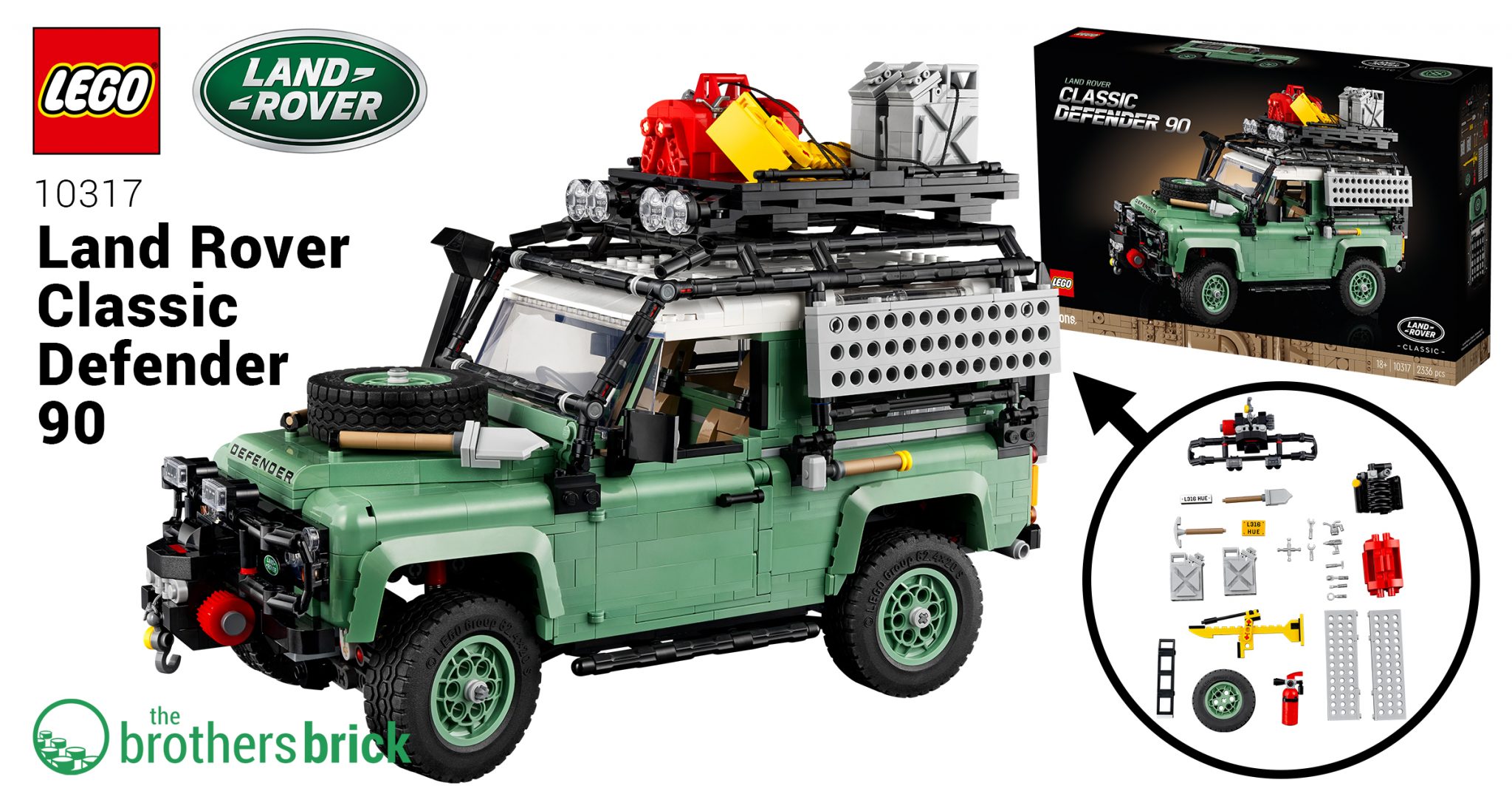 LEGO Icons 10317 Land Rover Classic Defender 90 - HR34D-TBB Cover - The ...