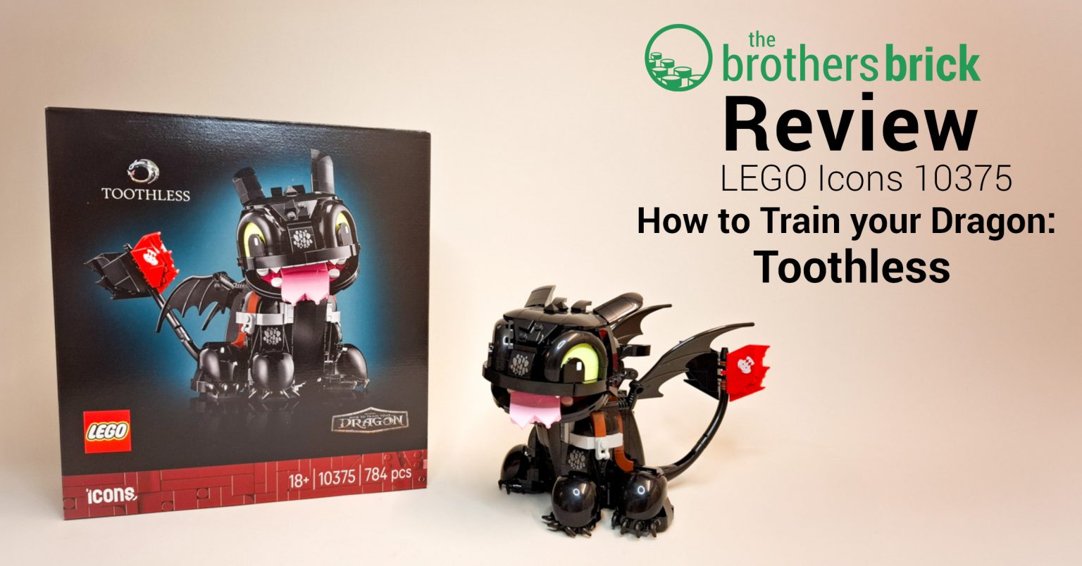 LEGO Icons 10375 How to Train Your Dragon: Toothless - Big smiles, no ...