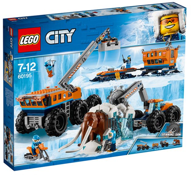 Closer look at the LEGO mammoth in LEGO City 60195 Arctic Mobile ...
