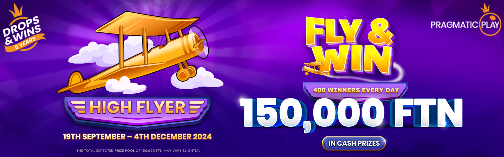 150,000 FTN Fly & Win Daily Prize Drops from Pragmatic Play ...