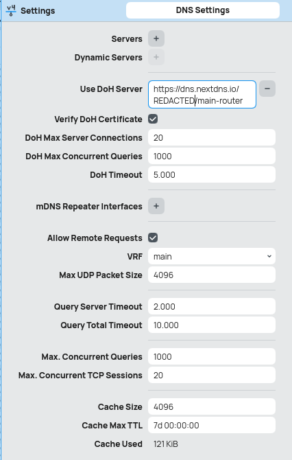 Mikrotik: DoH server connection error: Idle timeout - connecting - Bug Reports - NextDNS Help Center