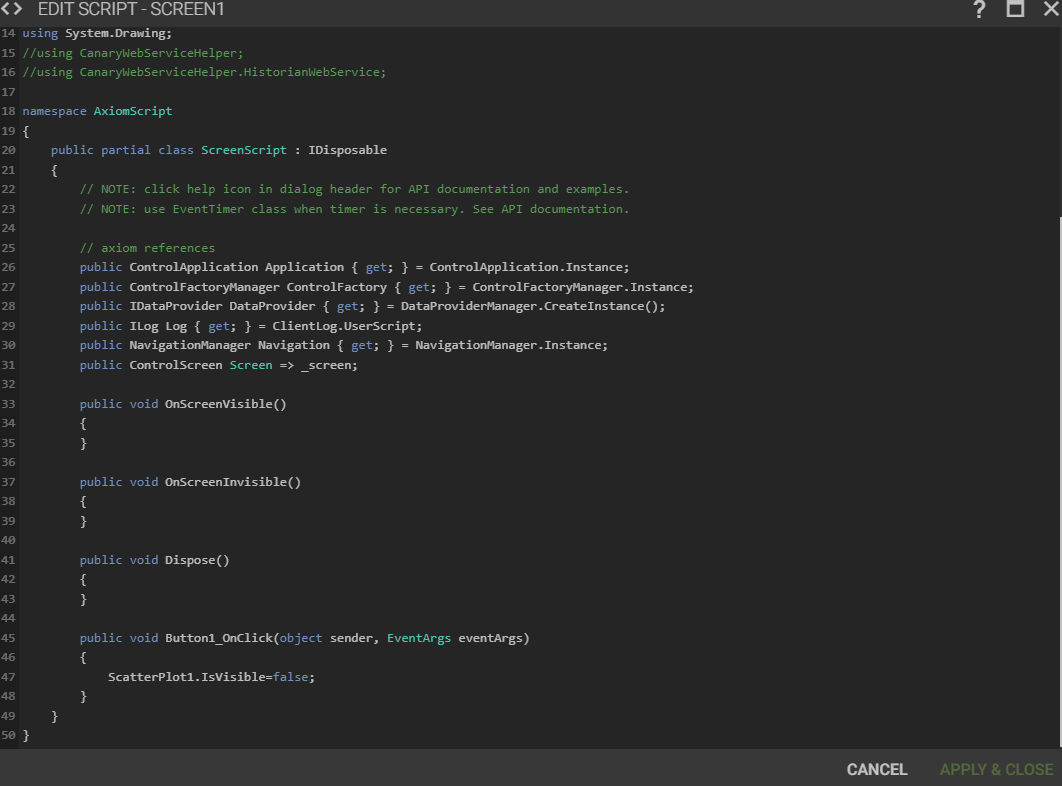 Error executing script on Scatter Plot - Bugs or Issues - Canary Community Error executing script on Scatter Plot - Bugs or Issues - Canary Community