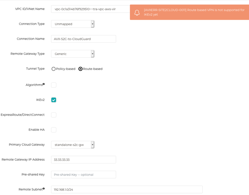 Aviatrix Ipsec Implementation And Comparison Between Policy Based Vs