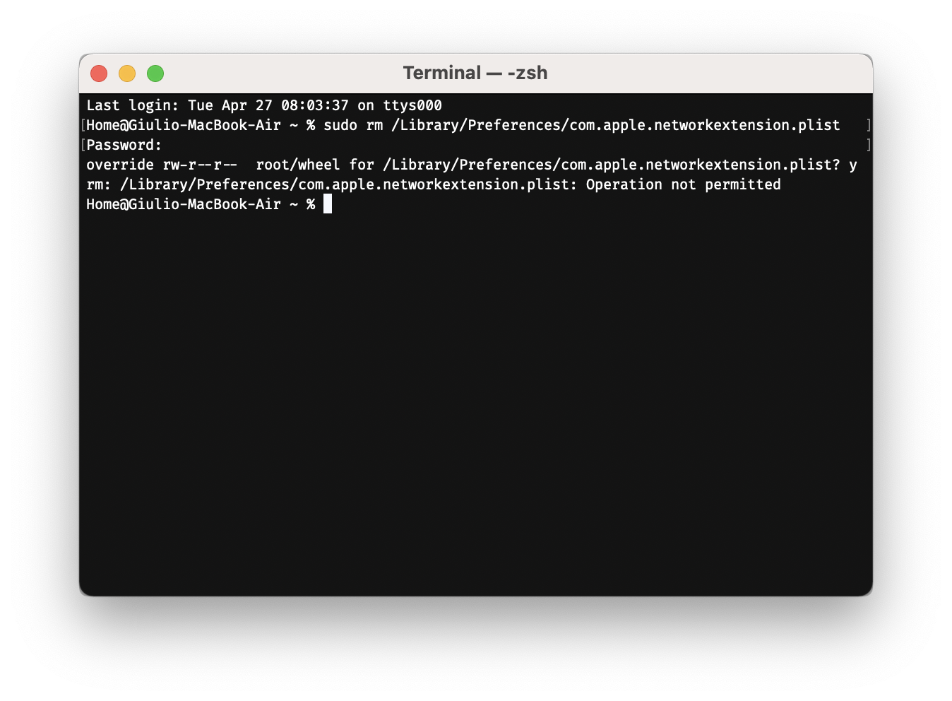 Can't delete NextDNS profile from macOS Network Preferences ...