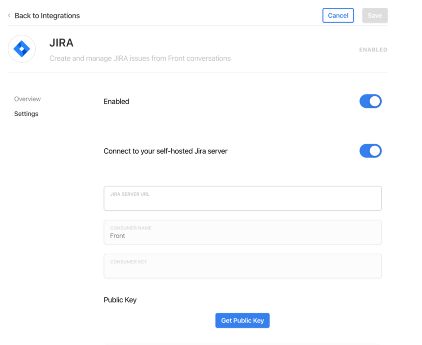 Setting Up Oauth With Front For On Premise Jira Server Api